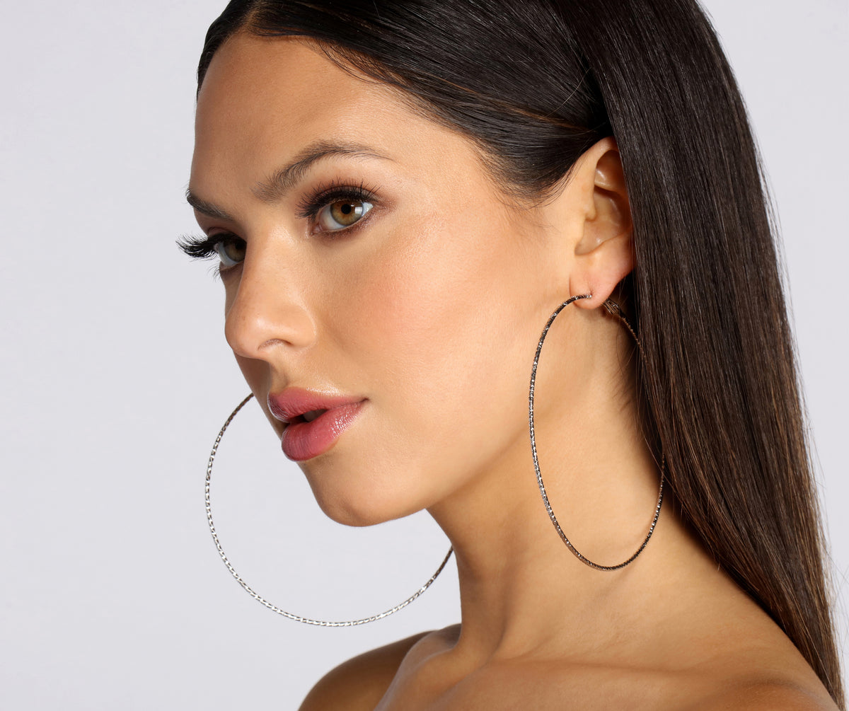 3 Pack Silver Hoop Set & Windsor