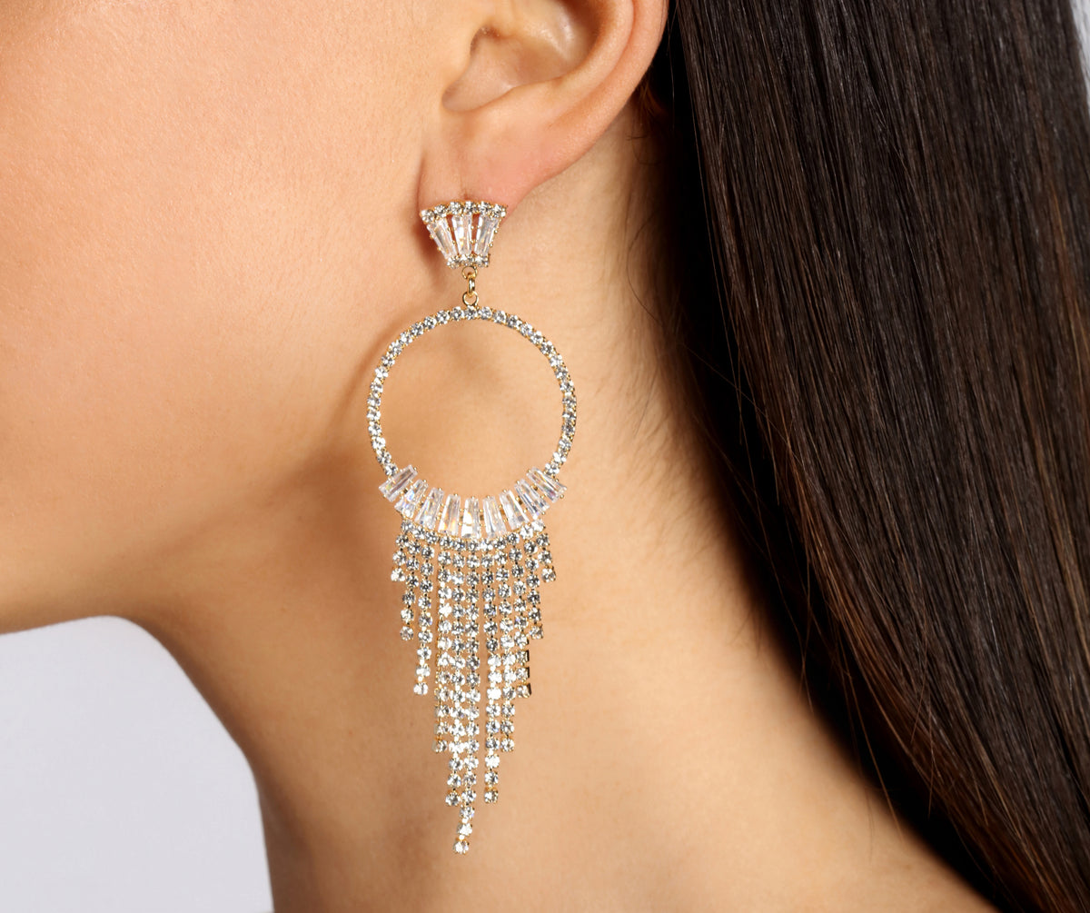 O-Ring Cubic Zirconia Fringe Earrings & Windsor