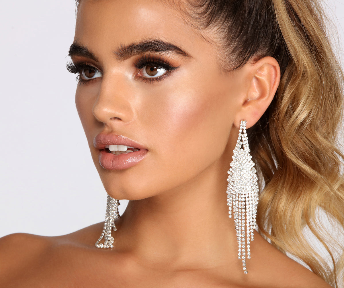 Lasting Lustre Rhinestone Fringe Earrings & Windsor