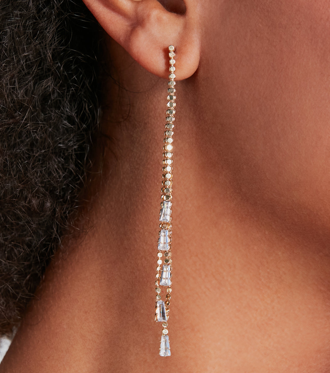 Fabulous In Fringe Rhinestone Chain Earrings & Windsor