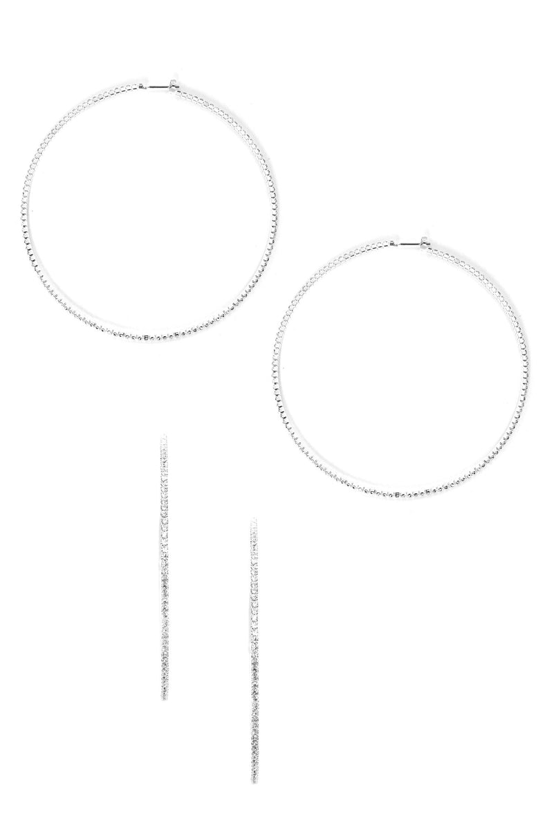 Extra Large Rhinestone Hoops & Windsor