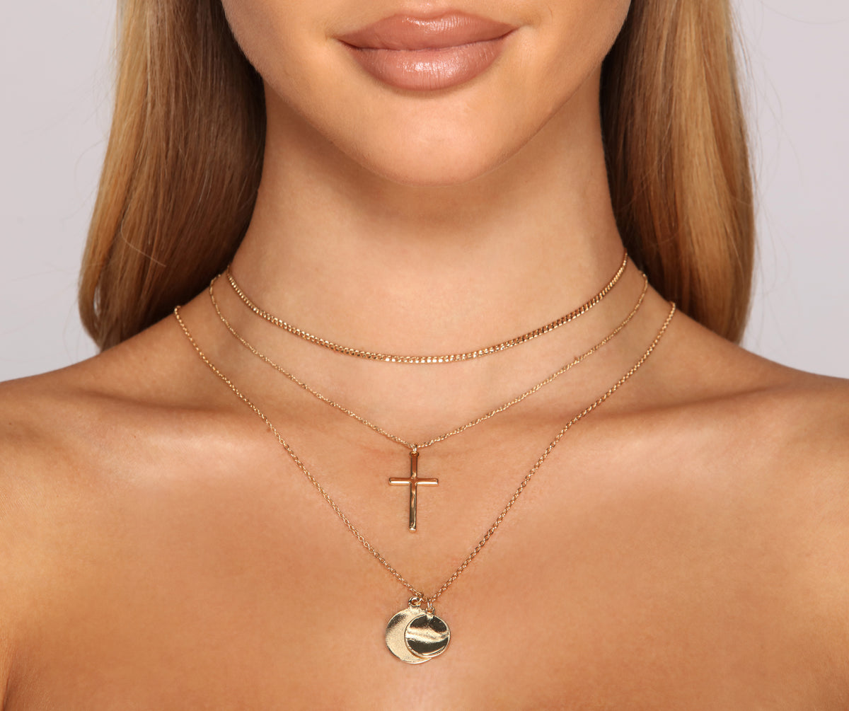 Cross Cham And Coins Necklace & Windsor