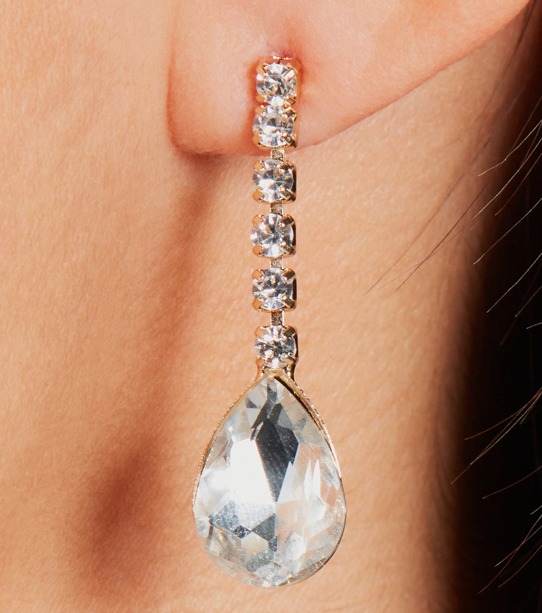 Icy Queen Rhinestone Necklace And Earrings Set & Windsor