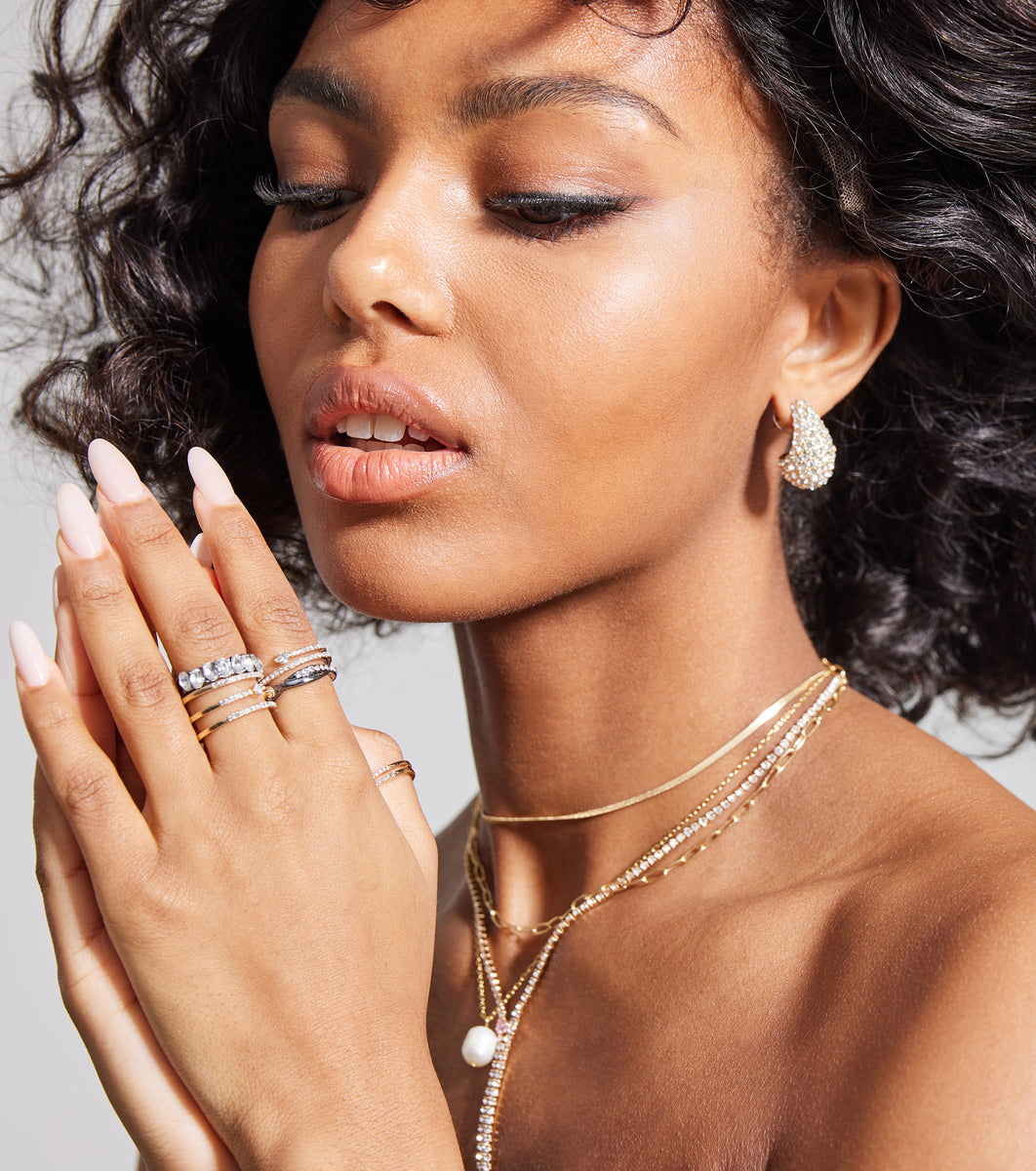 Dainty Chic 14K Gold Plated Pearl Charm Necklace & Windsor