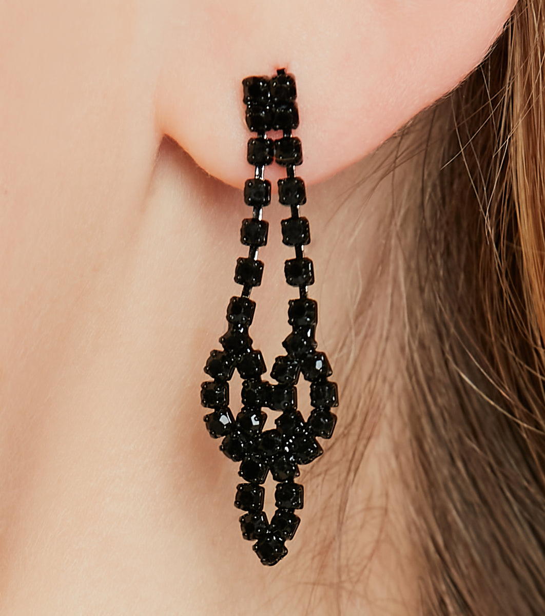 Luxe Look Rhinestone Necklace And Earrings Set & Windsor