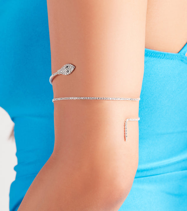 Fierce Glamour Rhinestone Snake Arm Cuff & Windsor