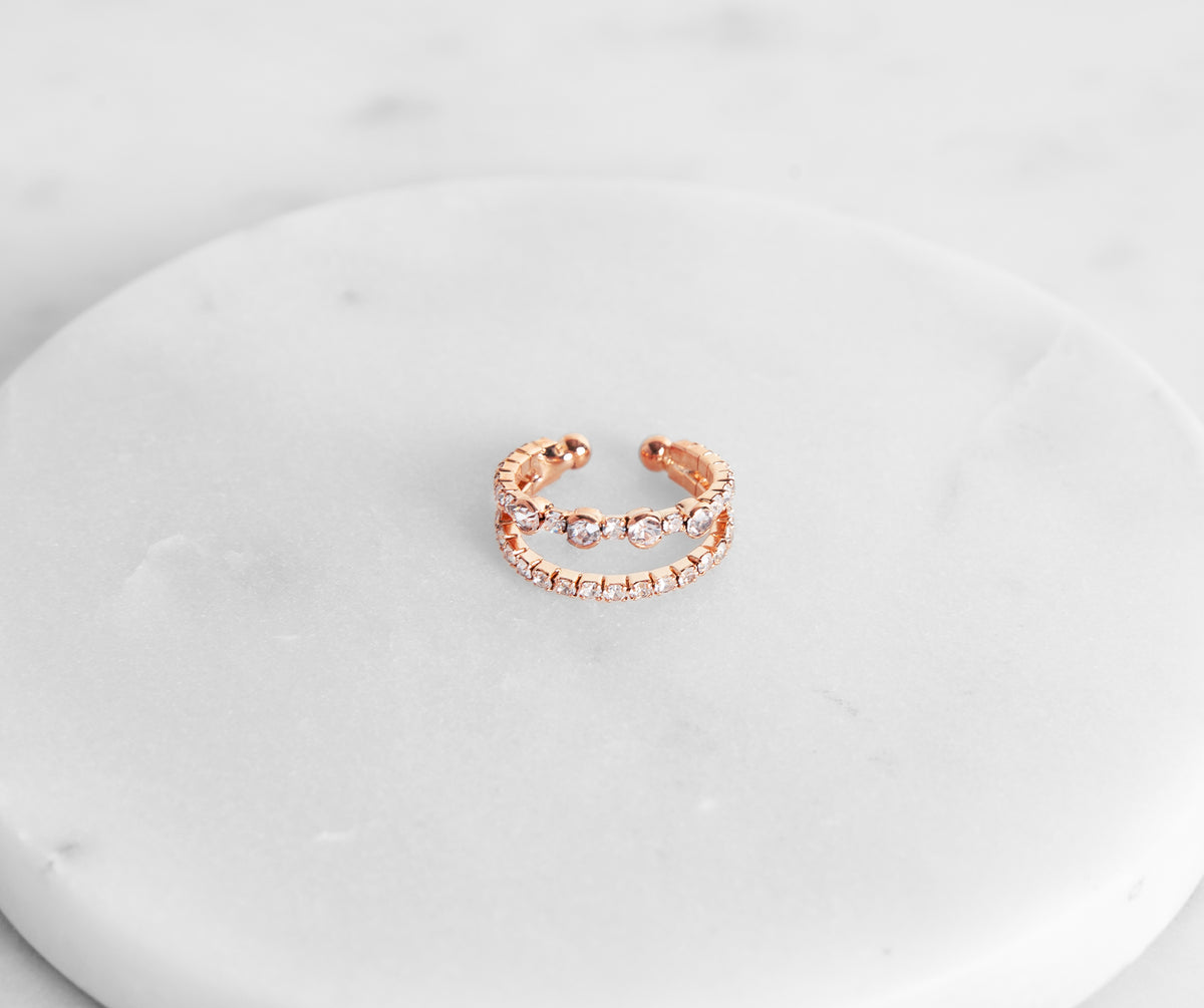 Dainty Rhinestone Toe Ring & Windsor
