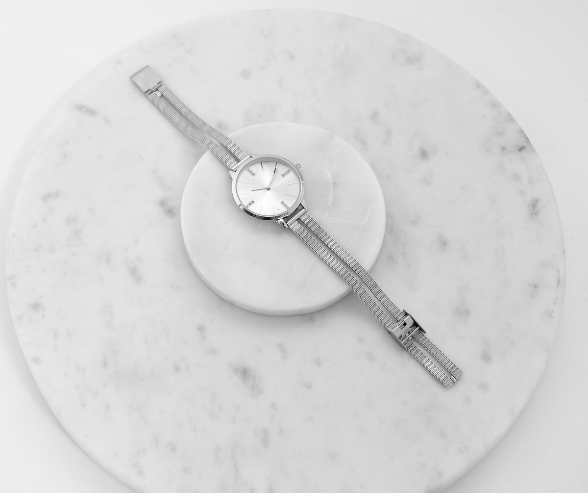 Time Flies Mesh Band Watch & Windsor