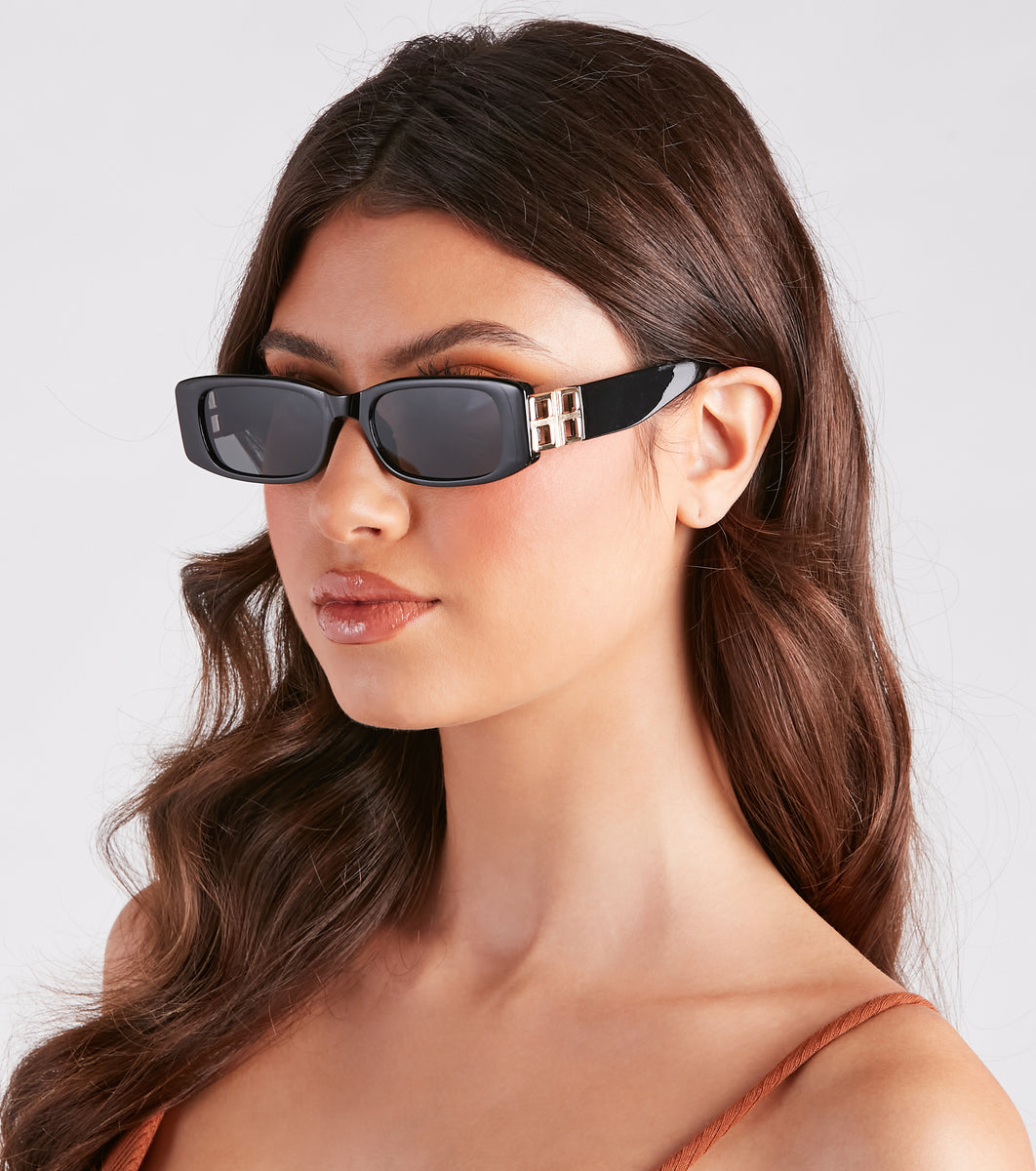 Ultra-Chic Small Rectangular Frame Sunglasses & Windsor