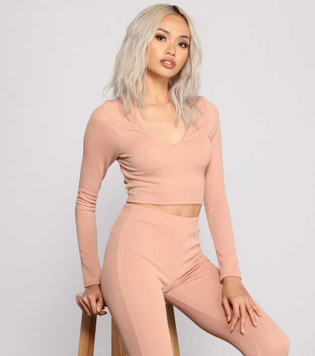 Every Day Ribbed Knit Pajama Crop Top & Windsor