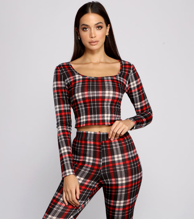 Classic Plaid Pajama Crop Top & Windsor