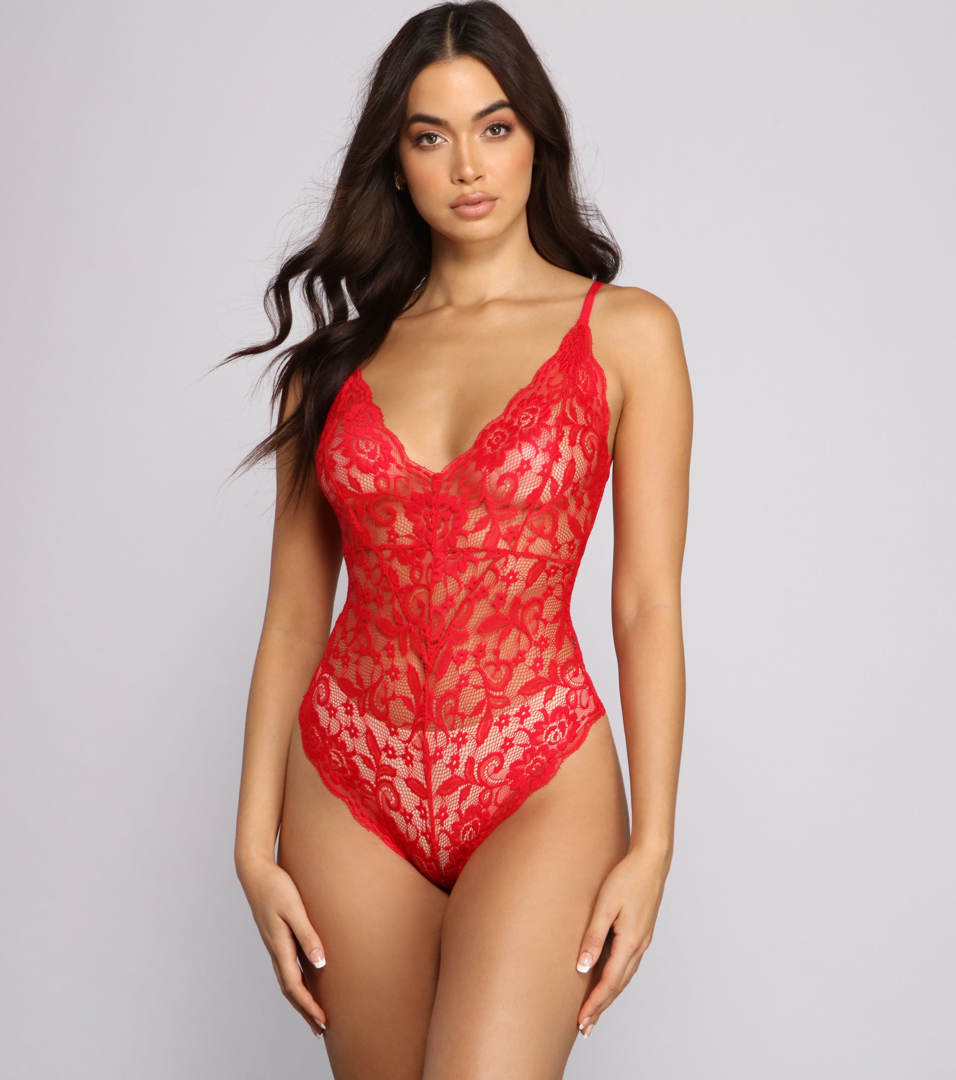 Simply Stunning Sheer Lace Teddy And Windsor
