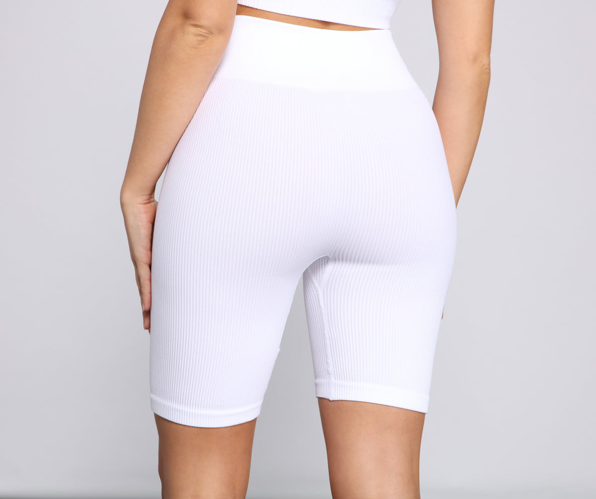 Sleek And Basic Ribbed Biker Shorts & Windsor