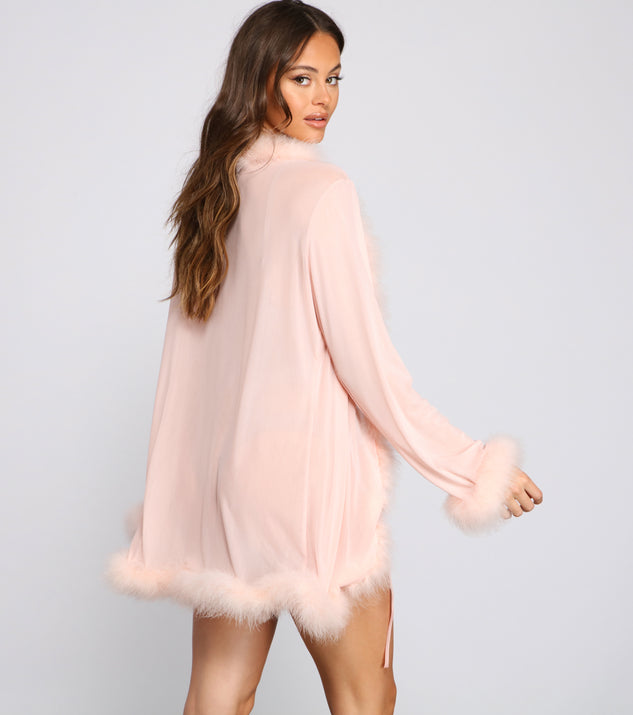 Forever Love Marabou Trim Robe & Windsor