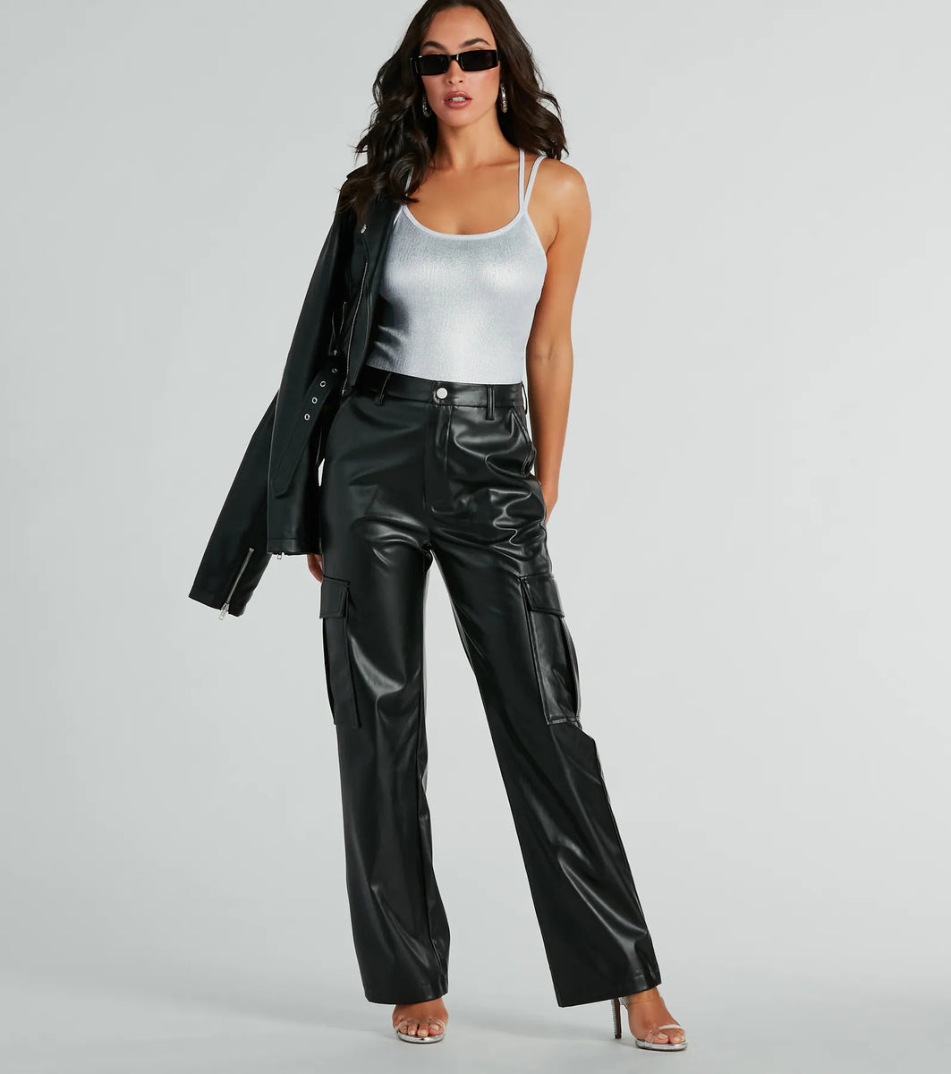 Cool Girl Radiance Strappy Metallic Bodysuit & Windsor