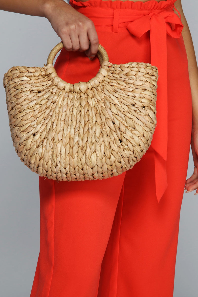 Woven Straw Hand Held Tote & Windsor
