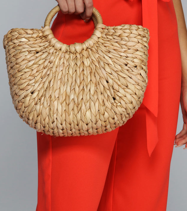 Woven Straw Hand Held Tote & Windsor