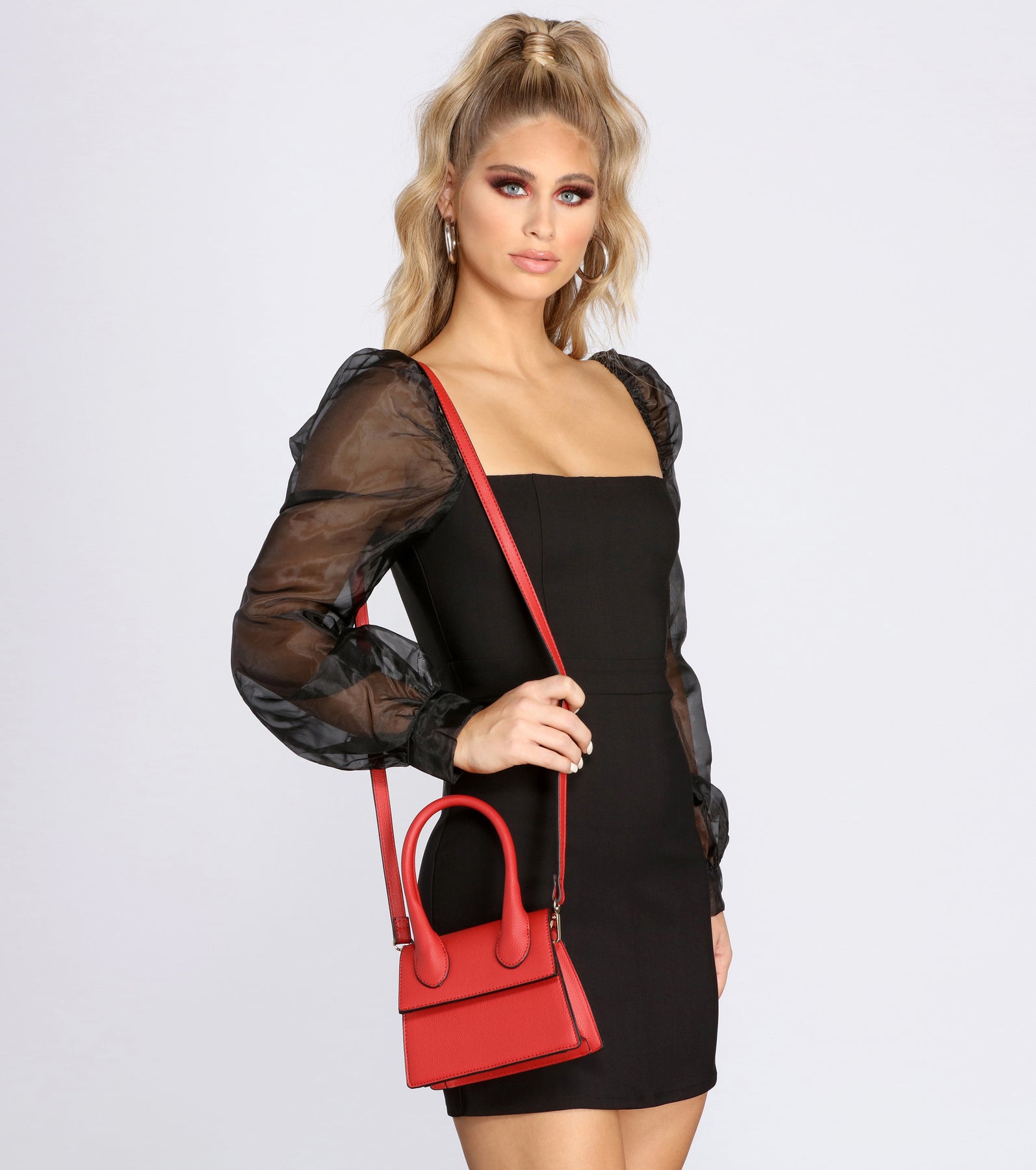 Single Handle Mini Faux Leather Purse & Windsor