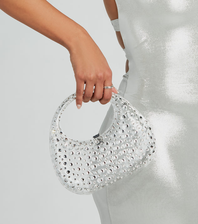 Glitzy Glimmer Rhinestone Clear Shoulder Bag & Windsor