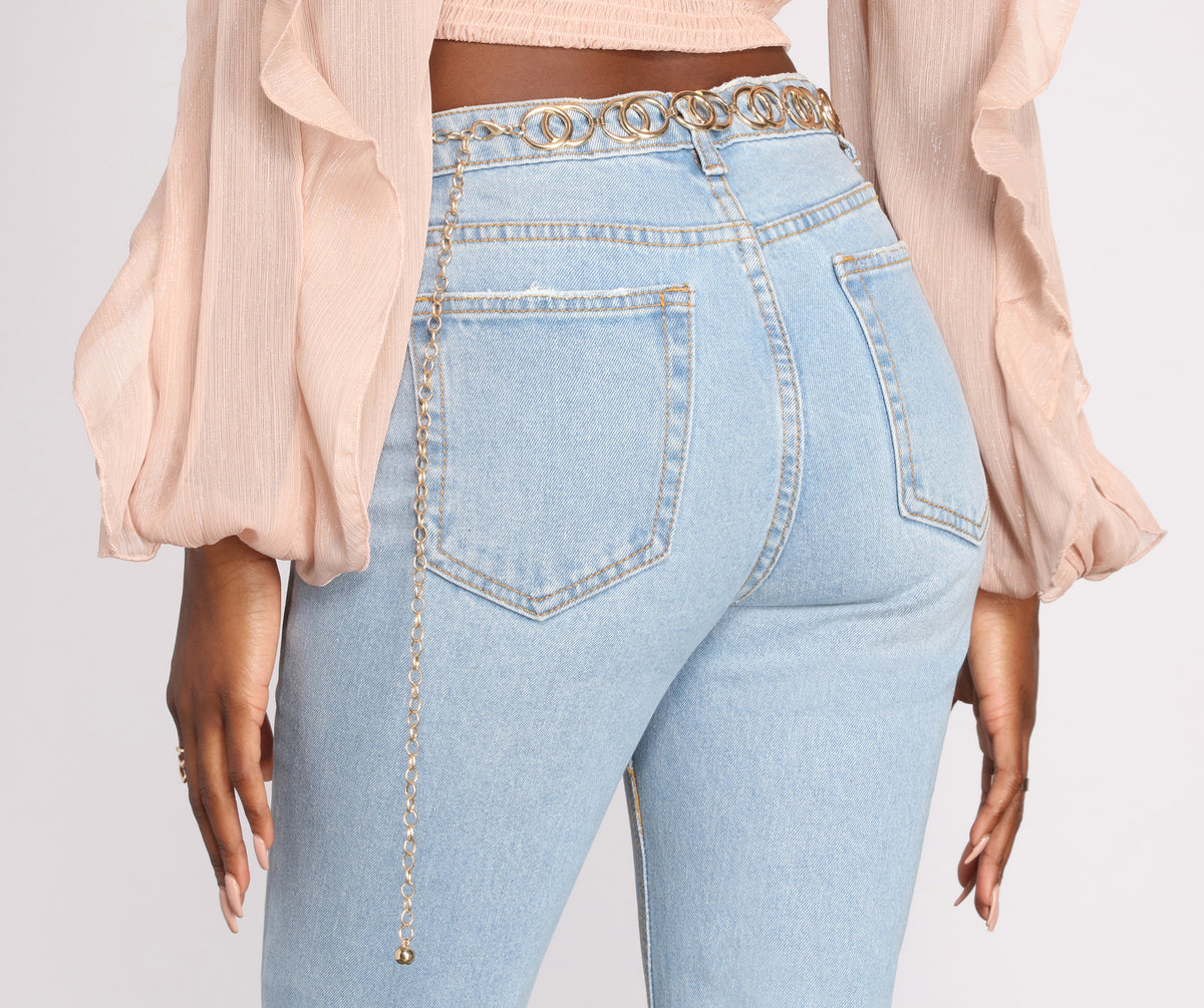 Wrapped In Gold Double O-Ring Chain Belt & Windsor