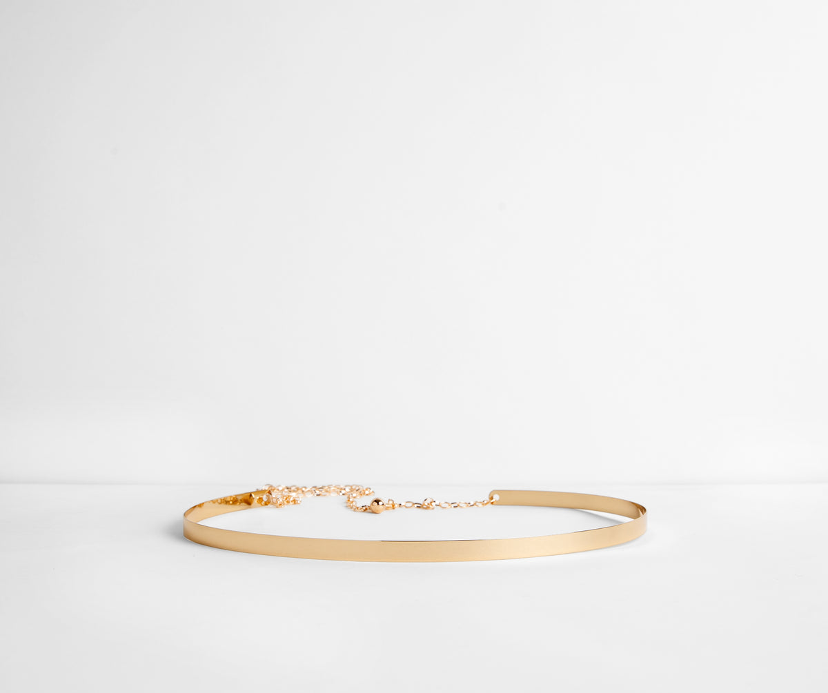 Dainty Metallic Belt & Windsor
