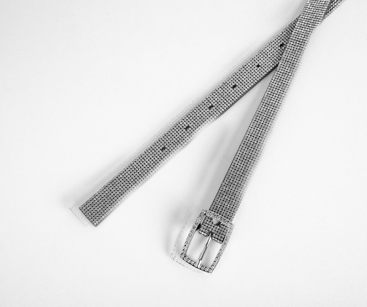 Luxe Rhinestone Thin Belt & Windsor