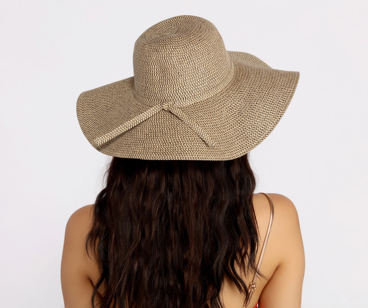 Poolside Elegance Floppy Straw Hat & Windsor