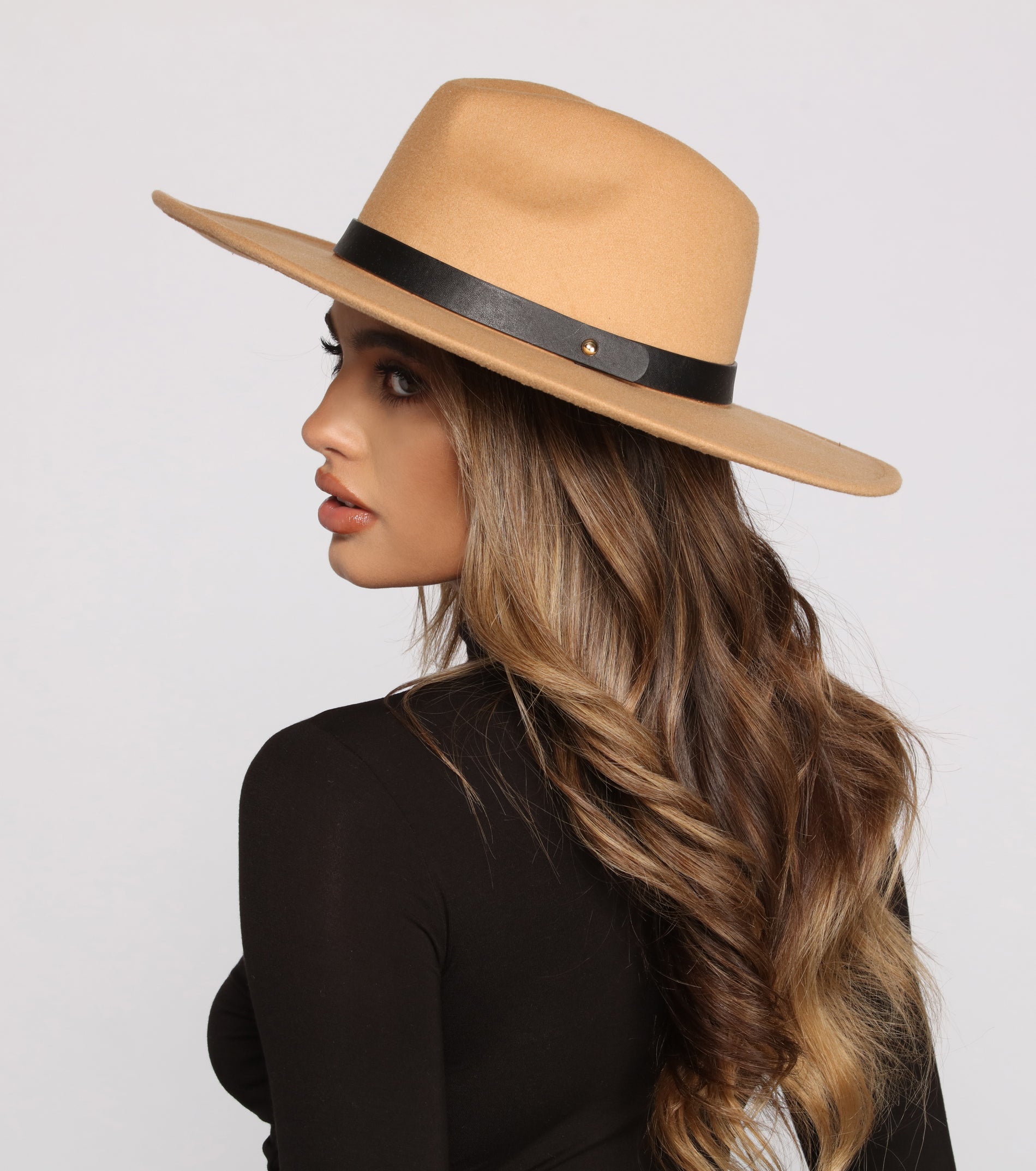Chic Faux Wool Panama Hat & Windsor