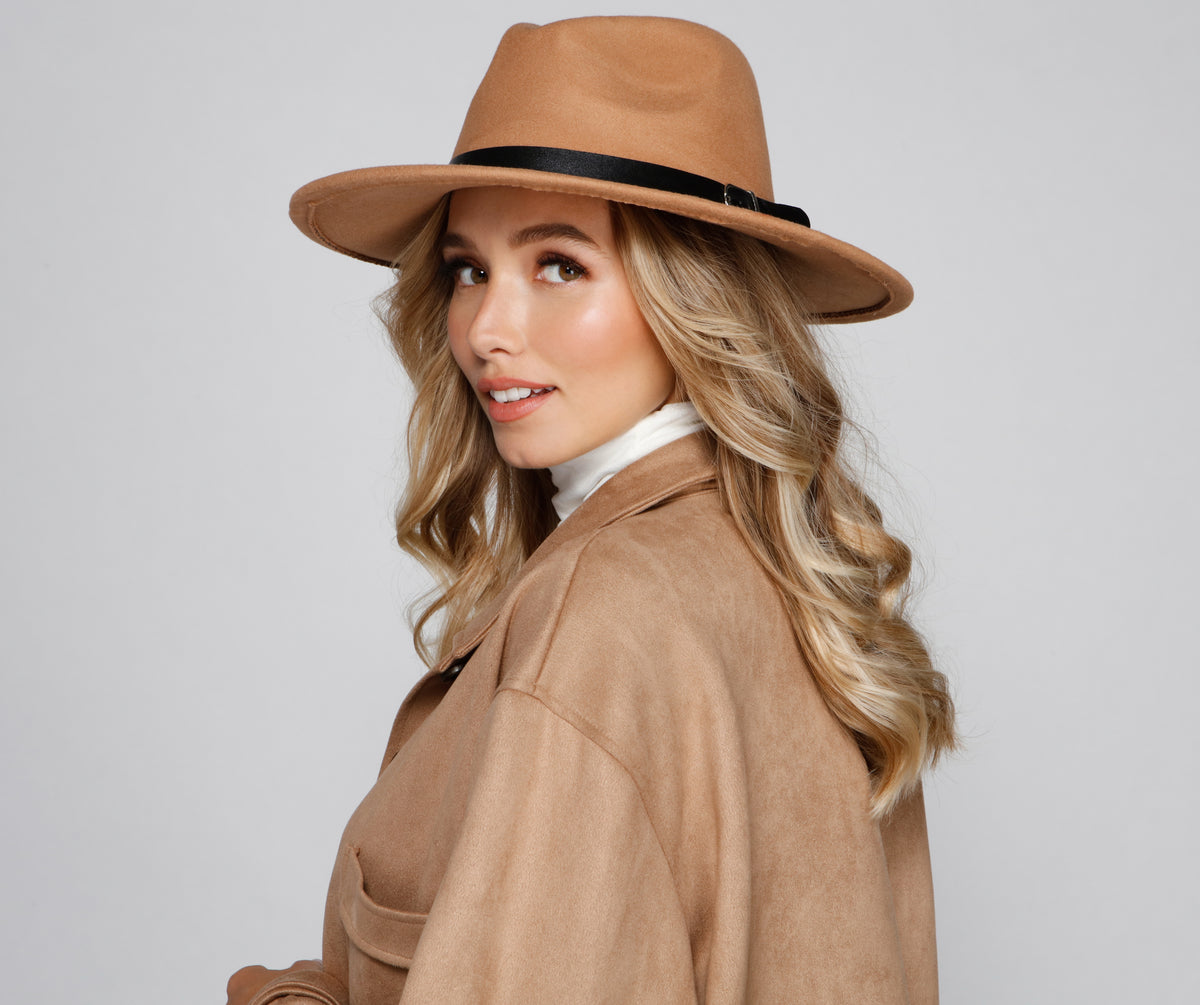 Basic Mood Faux Wool Panama Hat & Windsor