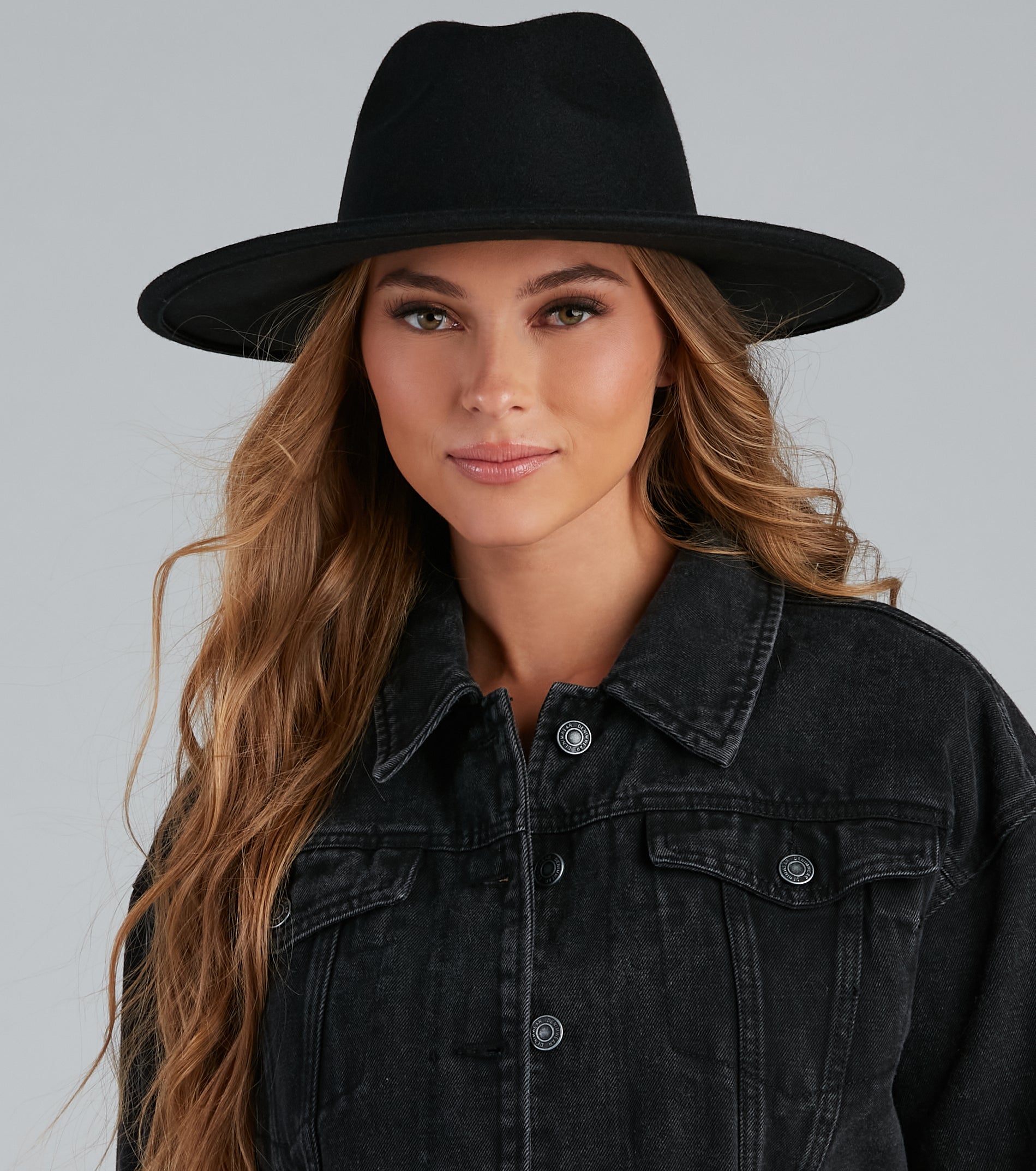 Simply Chic Faux Wool Panama Hat & Windsor