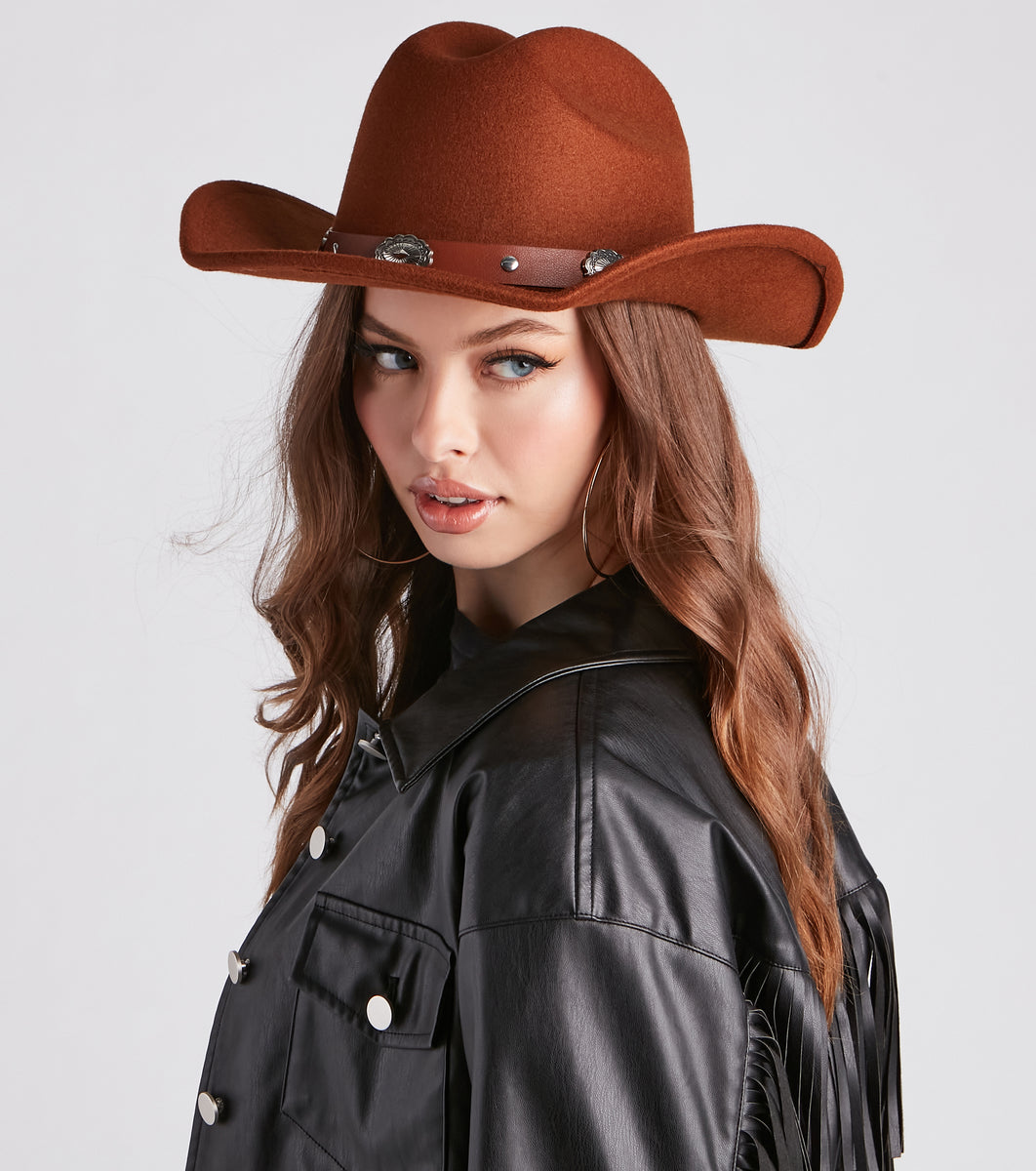 Not My First Rodeo Faux Wool Cowboy Hat & Windsor