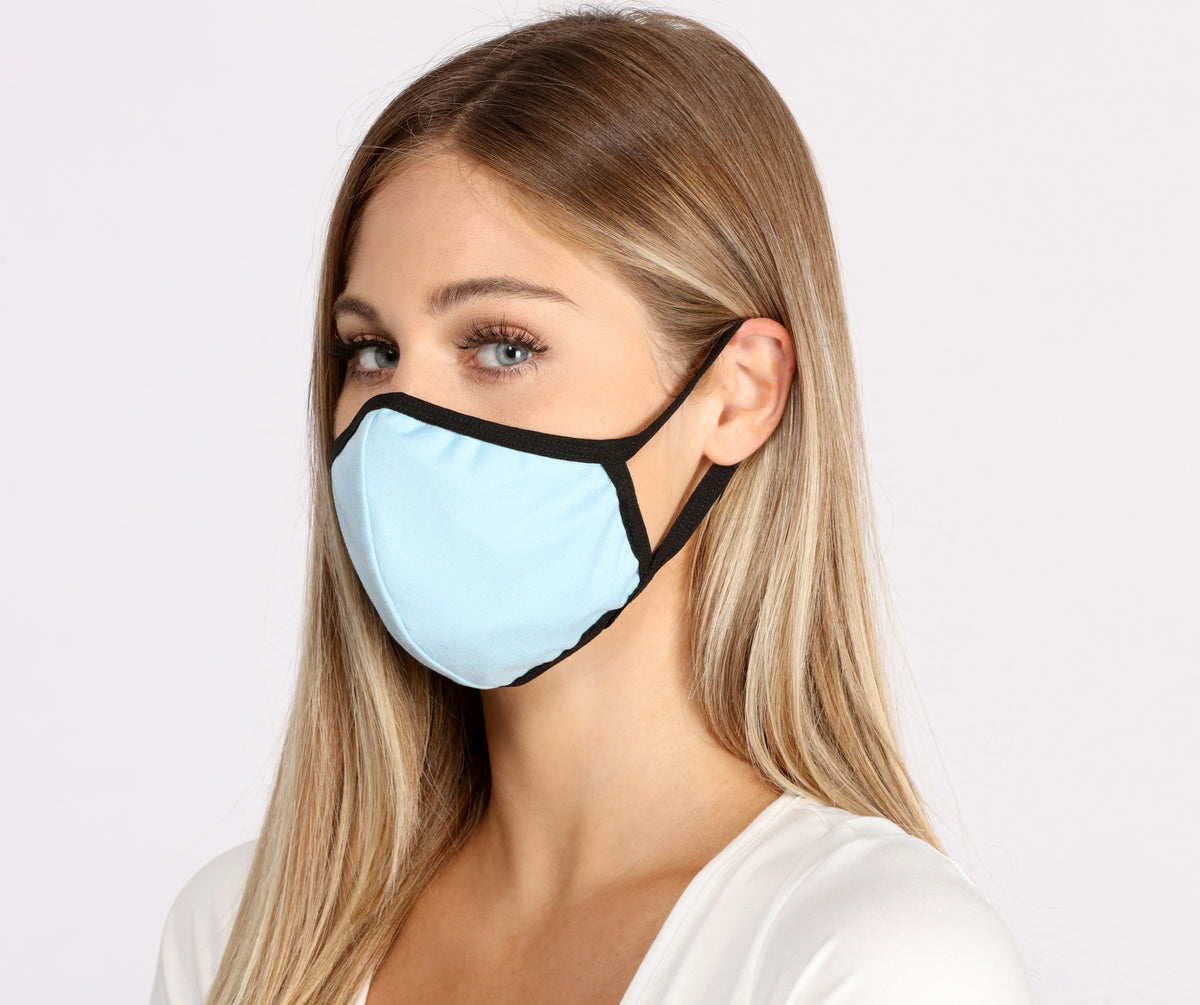 Light Blue Basic Face Mask & Windsor