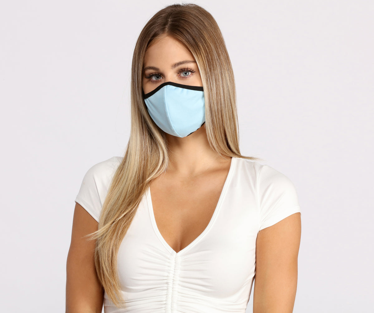 Light Blue Basic Face Mask & Windsor