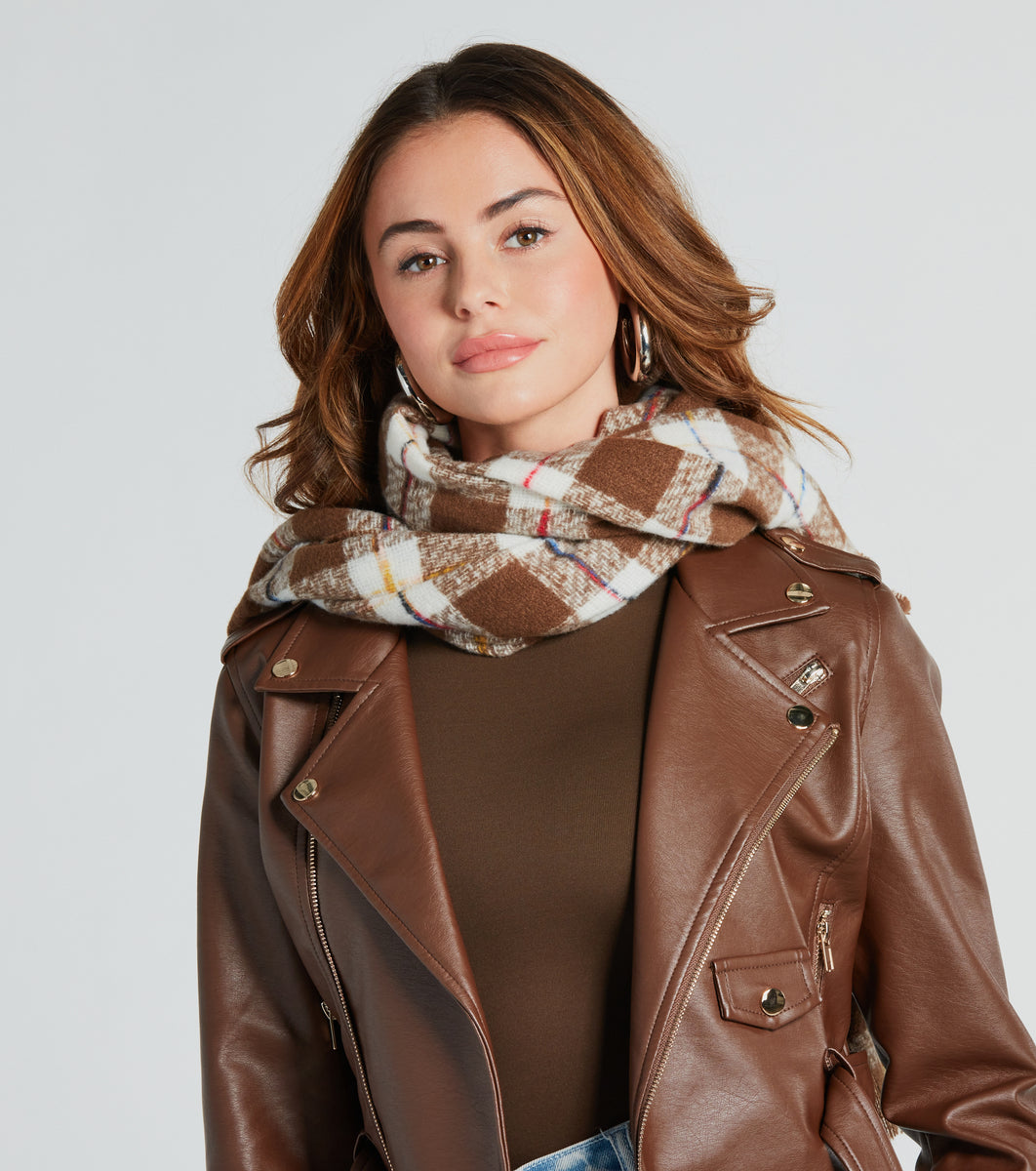 Cold Weather Cutie Long Plaid Scarf & Windsor