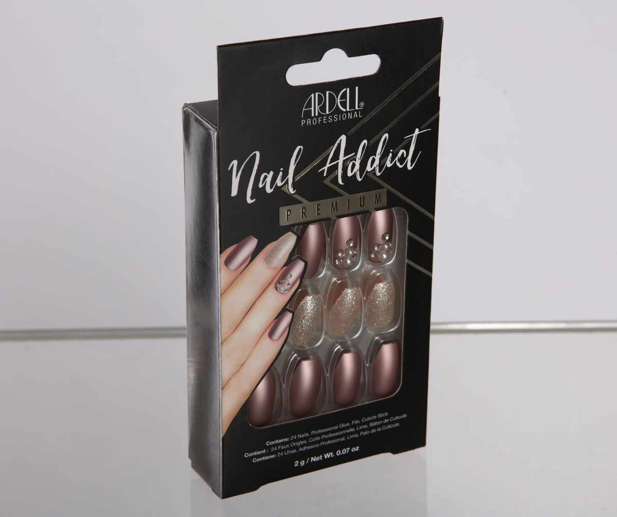 Ardell Nail Addict Pearl and Glitter Press On Nails & Windsor