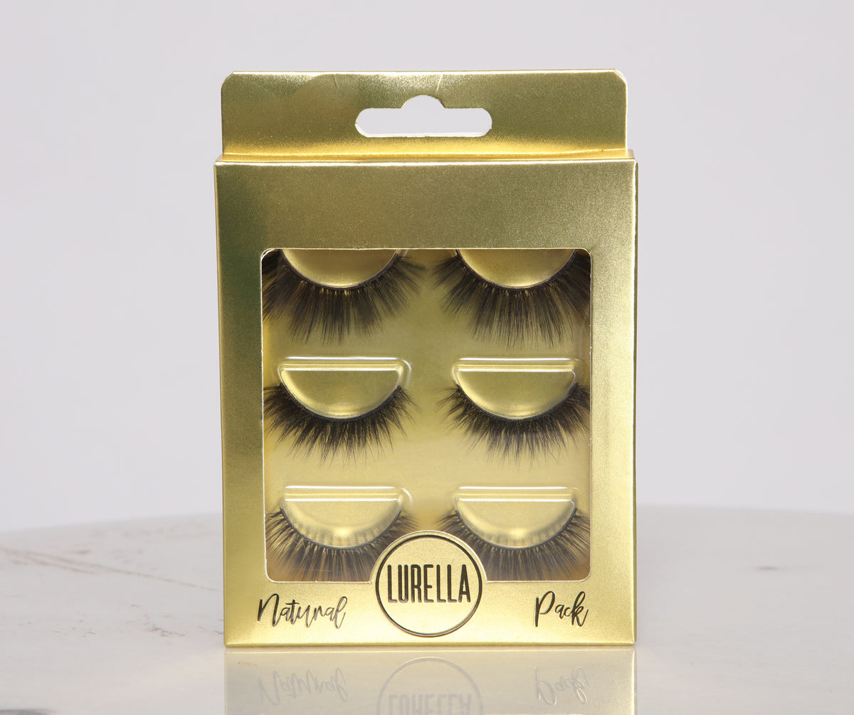 Lurella Natural Three Pack Mink Lashes & Windsor