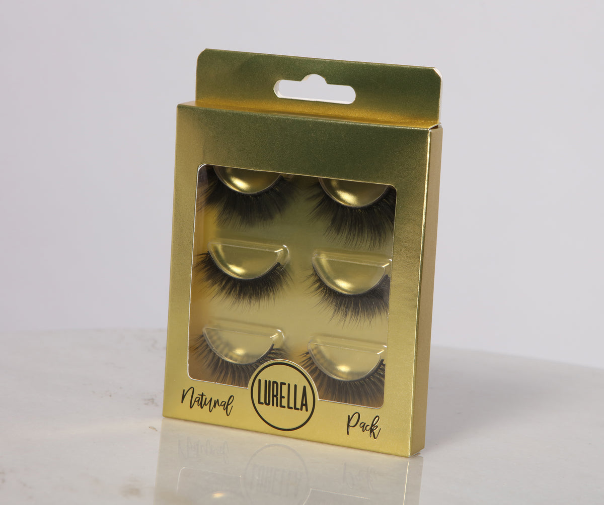 Lurella Natural Three Pack Mink Lashes & Windsor