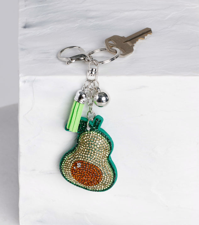 Rhinestone Avocado Keychain & Windsor