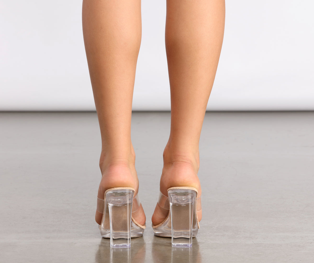 Double Band Clear PVC Heels & Windsor