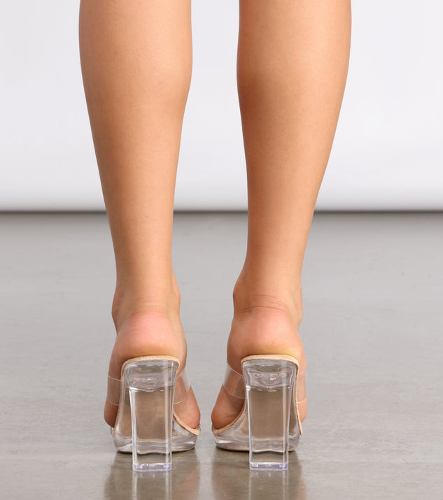 Double Band Clear PVC Heels & Windsor