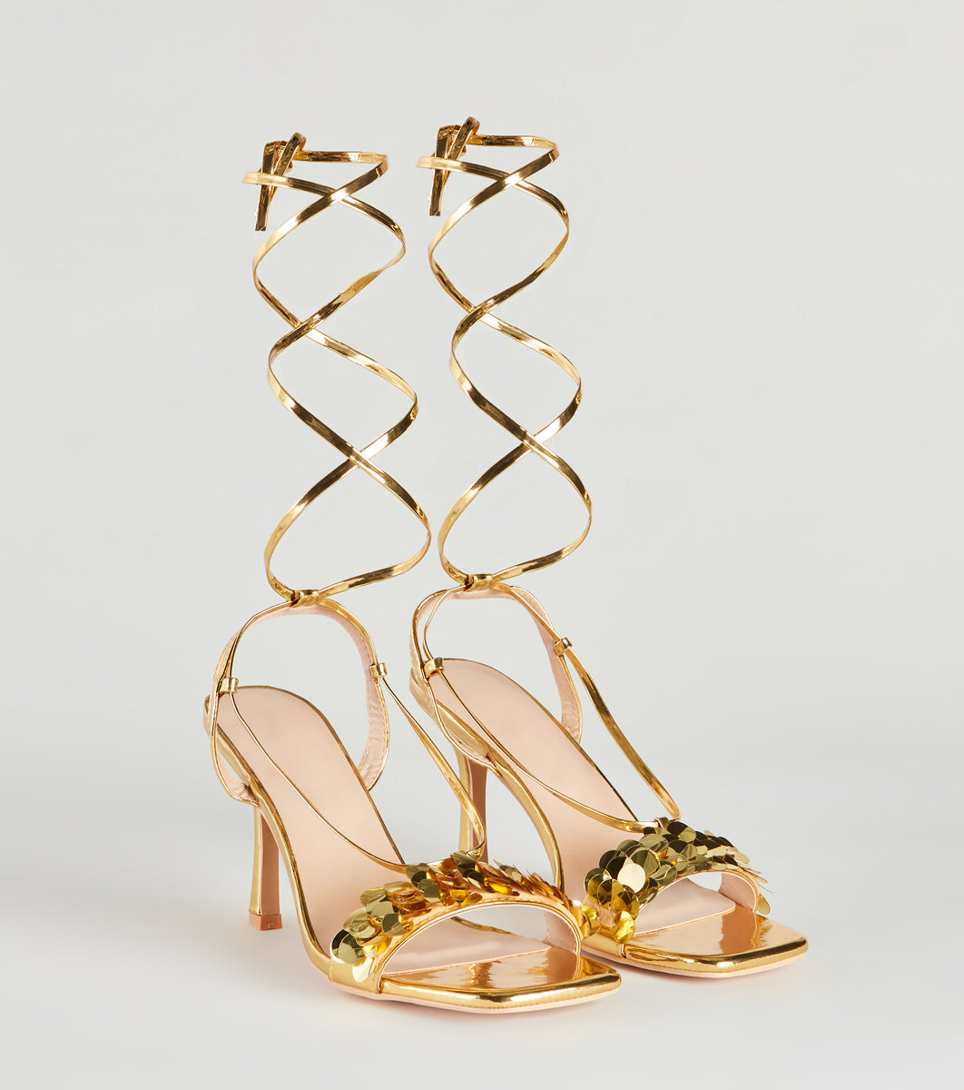 Remember Me Metallic Sequin Stiletto Heels & Windsor
