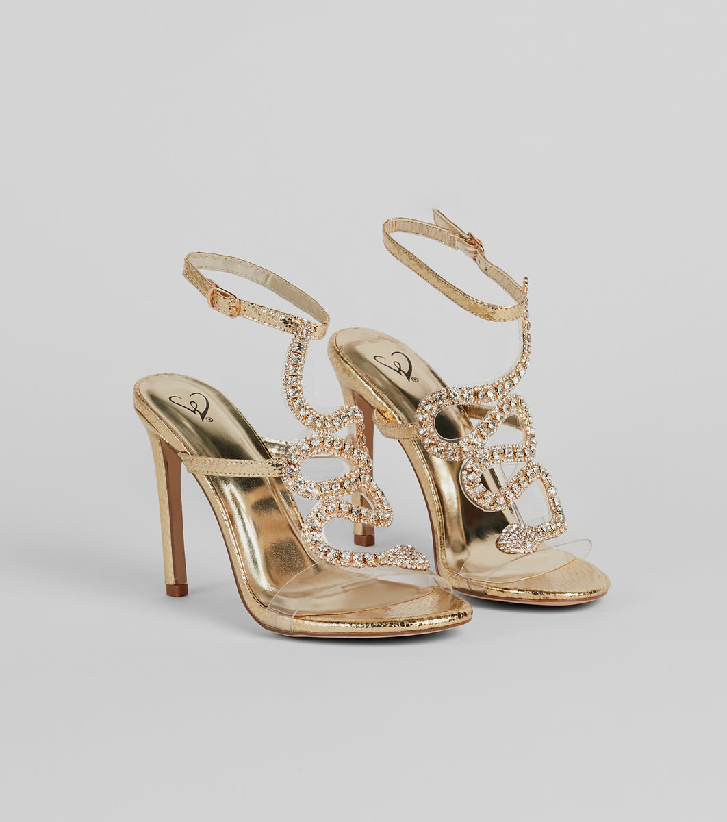 Slay Every Step Jeweled Snake Stiletto Heels & Windsor