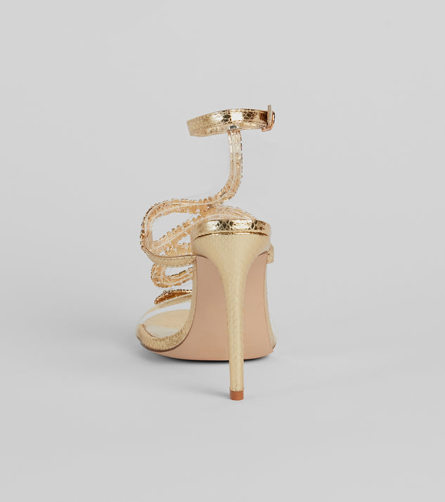 Slay Every Step Jeweled Snake Stiletto Heels & Windsor