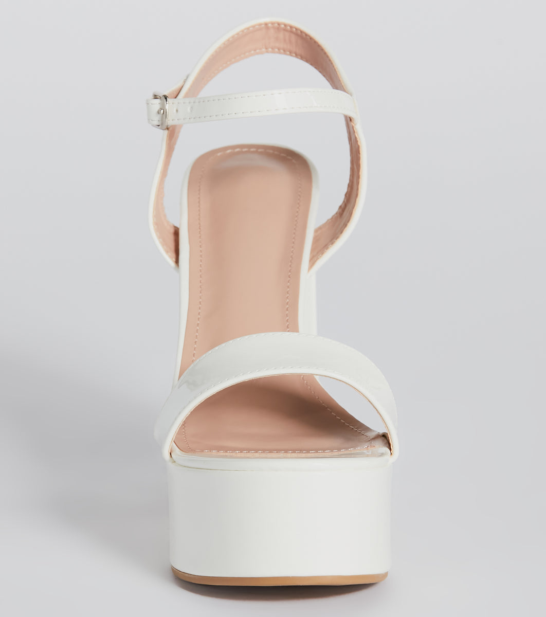 Plot Twist Patent Platform Block Heels & Windsor