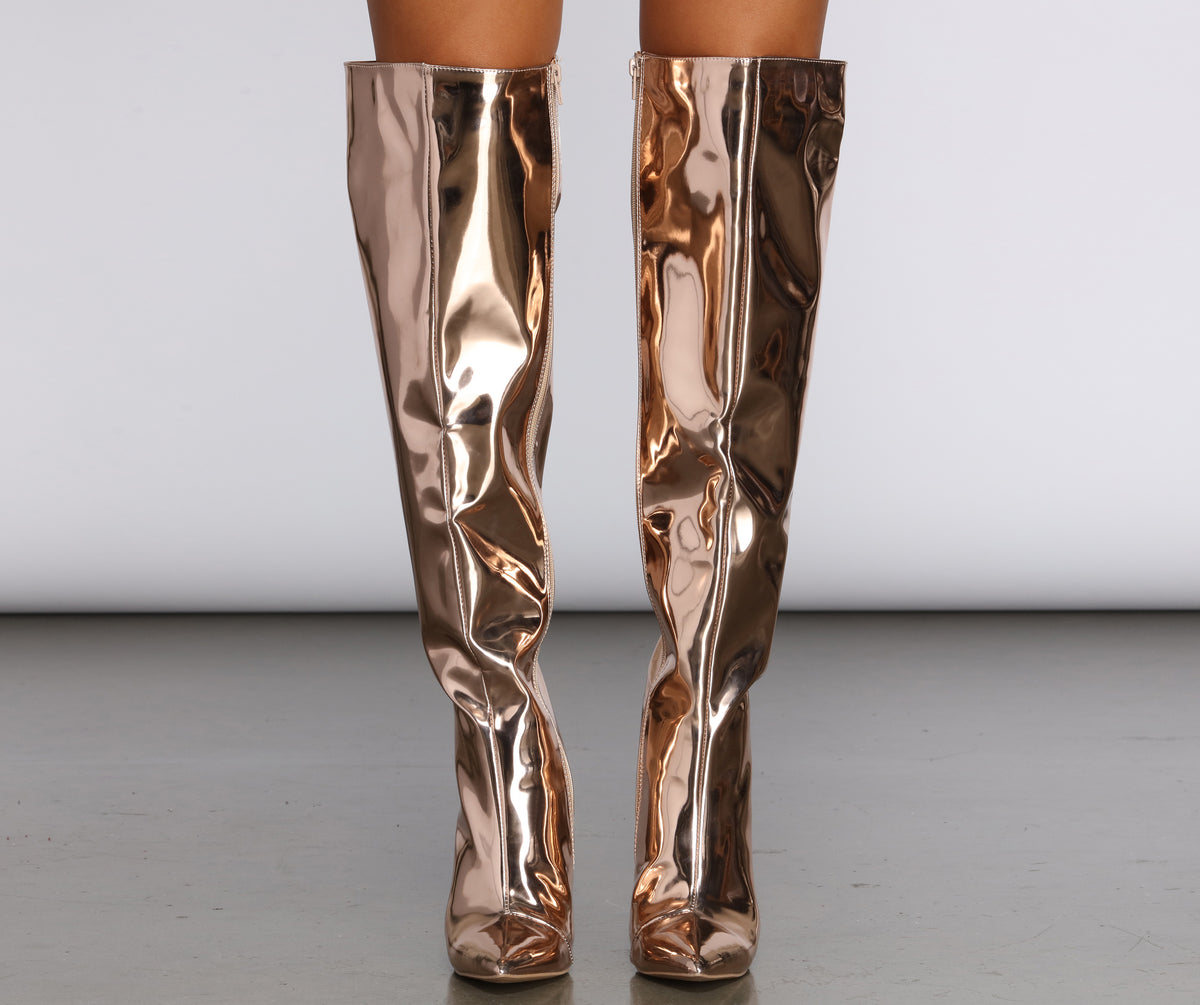 Metallic Marvel Stiletto Boots & Windsor