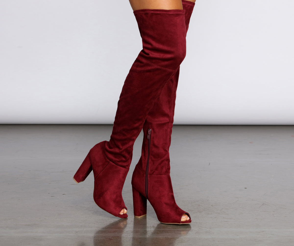 Stack Up Peep Toe Boots & Windsor