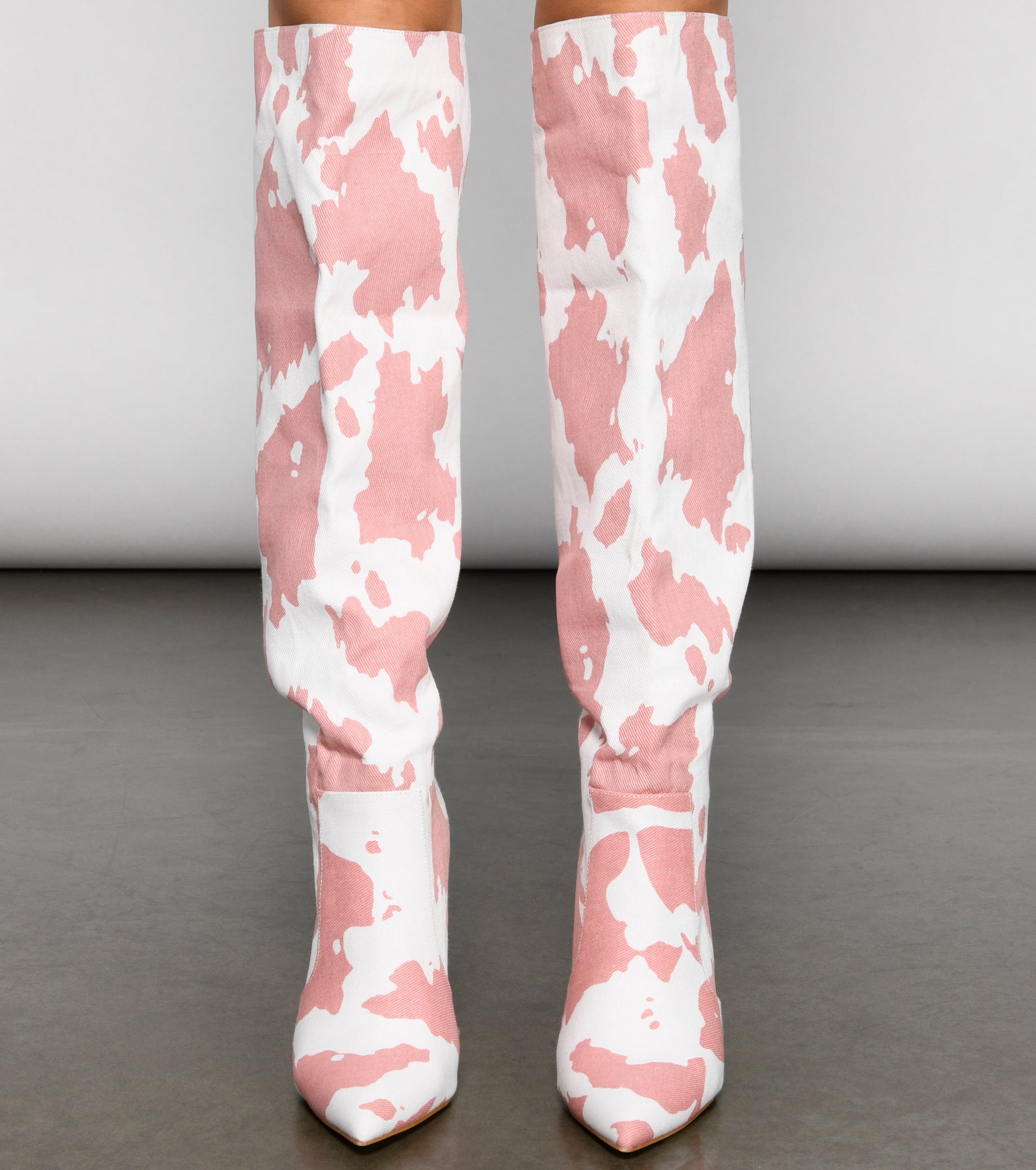 Moo Over Denim Knee-High Stiletto Boots & Windsor