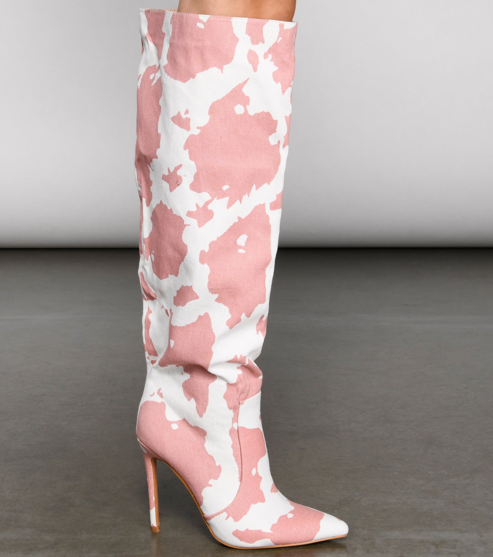 Moo Over Denim Knee-High Stiletto Boots & Windsor