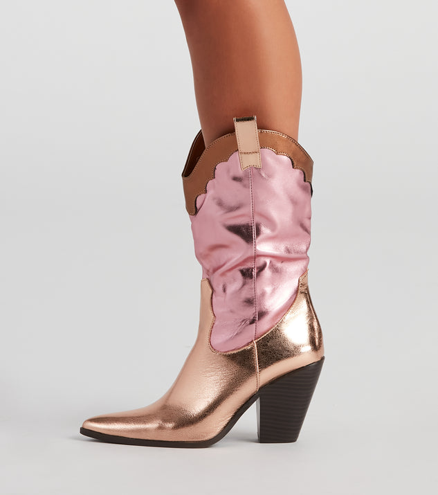 Howdy Partner Metallic Cowgirl Boots & Windsor