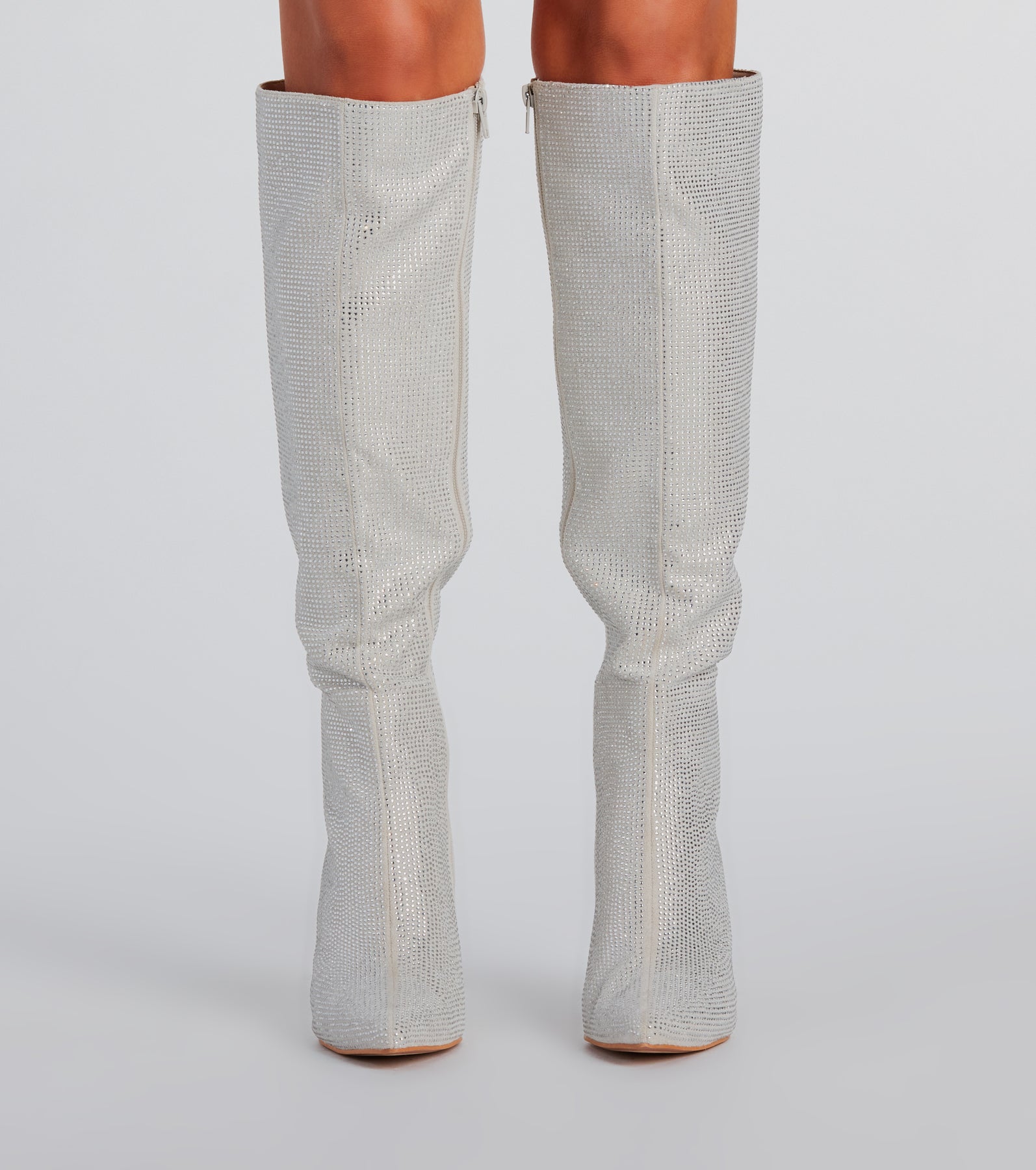 Stunningly Stylish Rhinestone Knee-High Wedge Boot & Windsor